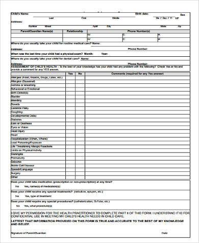 FREE 9+ Sample Health Inventory Forms in PDF | MS Word | Excel