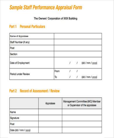 FREE 8+ Sample Management Appraisal Forms in PDF | MS Word