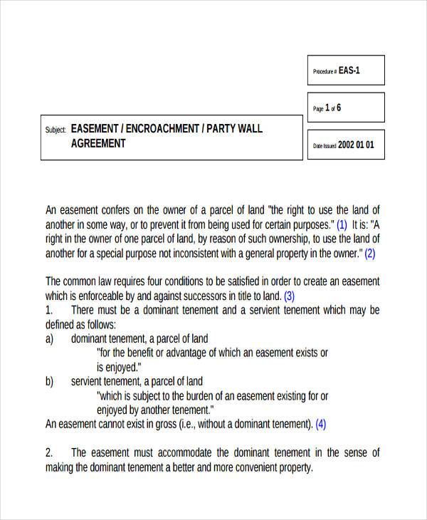 FREE 8+ Party Wall Agreement Forms in PDF