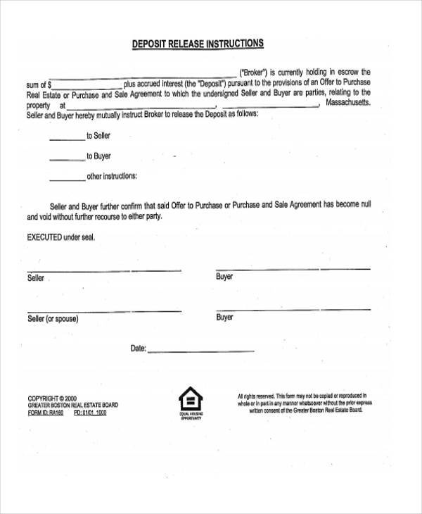 FREE 9+ Real Estate Release Forms in PDF | MS Word