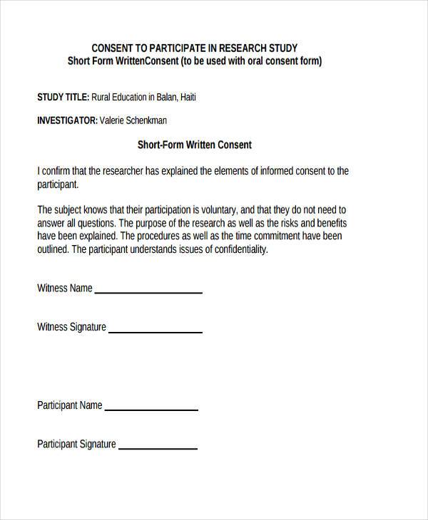 FREE 12+ Research Consent Form Samples, PDF, MS Word, Google Docs