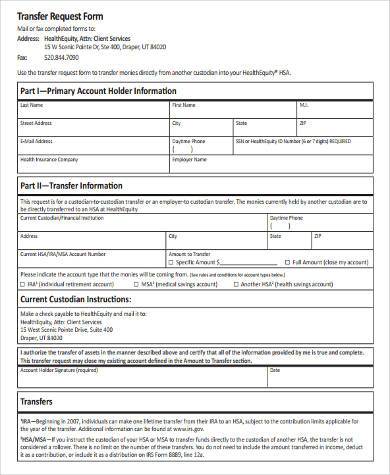 FREE 10+ Transfer Form Samples in PDF | MS Word | Excel