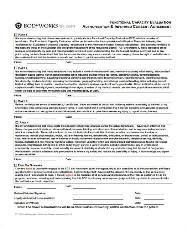 FREE 8+ Sample Functional Capacity Evaluation Forms in PDF | MS Word