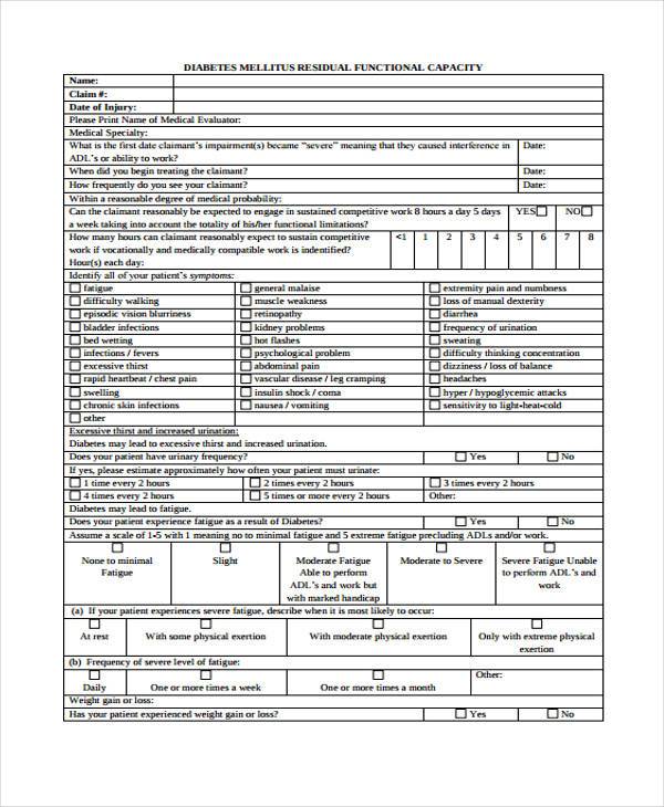 FREE 8+ Sample Functional Capacity Evaluation Forms in PDF | MS Word