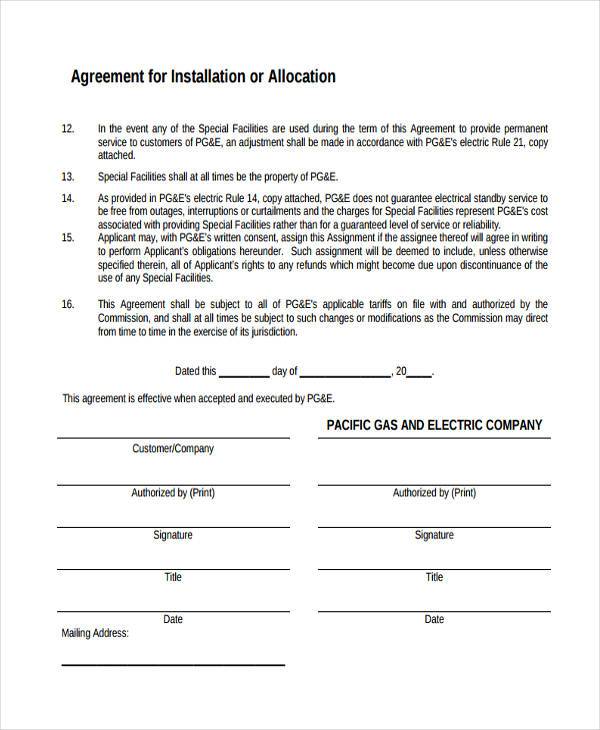 FREE 7+ Sample Allocation Agreement Forms in PDF | MS Word