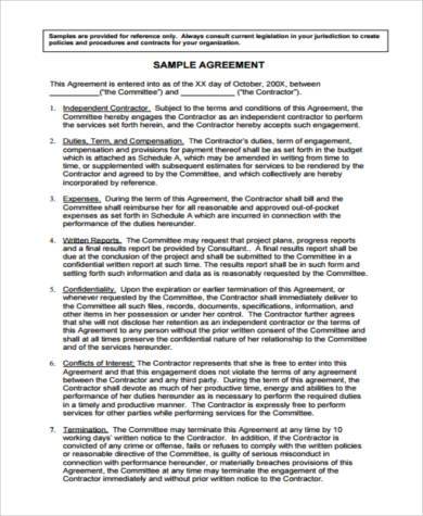 FREE 12+ Agreement Form Samples, PDF, MS Word, Google Docs