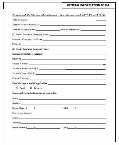 FREE 14+ Information Form Samples, PDF, MS Word, Google Docs, Excel