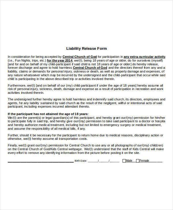 FREE 41+ Release Form Samples, PDF, MS Word, Google Docs