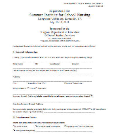 FREE 15+ Nursing Registration Form Samples, PDF, MS Word, Google Docs