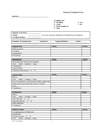 FREE 8+ Sample Property Evaluation Forms in PDF | MS Word