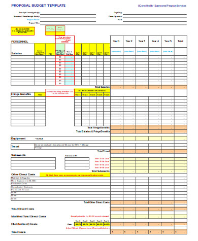 FREE 9+ Sample Proposal Budget Forms in PDF | MS Word | Excel