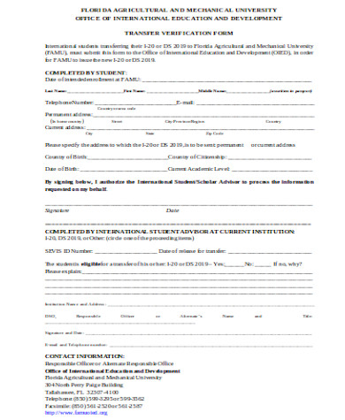 FREE 10+ Transfer Form Samples in PDF | MS Word | Excel