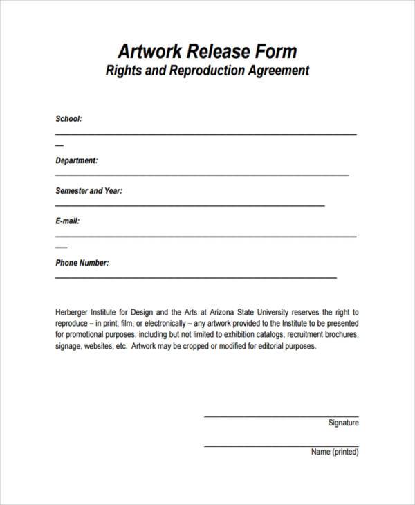 FREE 10+ Artwork Release Forms in PDF | MS Word