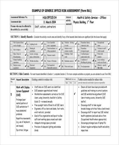 FREE 32+ Sample Risk Assessment Forms in PDF | MS Word | MS Excel