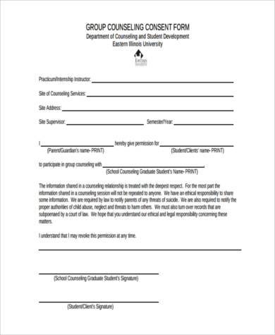 FREE 8+ Sample Counselling Consent Forms in PDF | MS Word