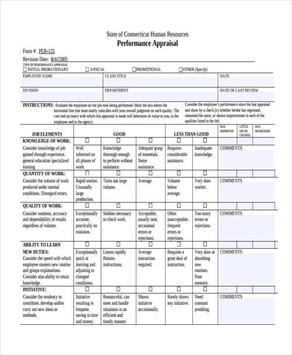 FREE 9+ HR Evaluation Form Samples in PDF | MS Word