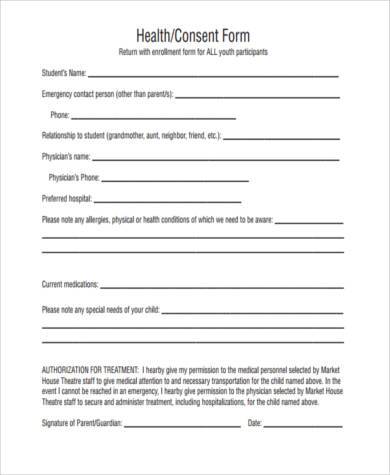 FREE 8+ Sample Health Consent Forms in PDF | MS Word