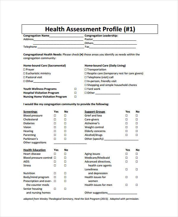 FREE 36+ Assessment Form Samples, PDF, MS Word, Google Docs