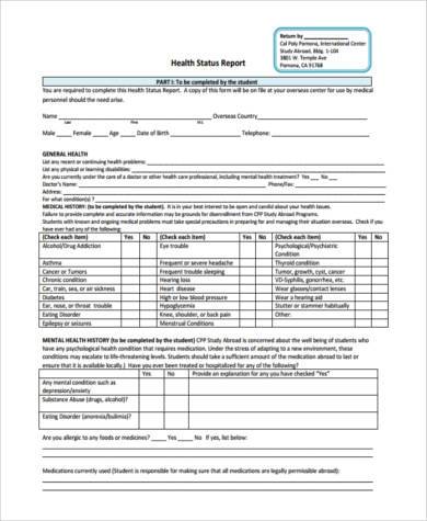 FREE 9+ Sample Status Report Forms in PDF | MS Word