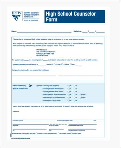 FREE 14+ School Counseling Form Samples, PDF, MS Word, Google Docs