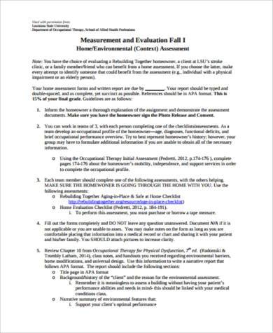 FREE 9+ Sample Environmental Assessment Forms in PDF | MS Word | Excel