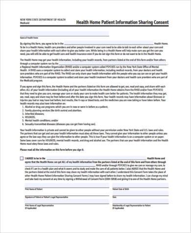 FREE 8+ Sample Health Consent Forms in PDF | MS Word