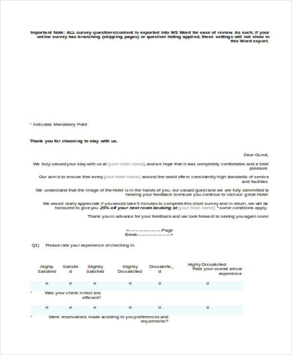 FREE 7+ Sample Guest Feedback Forms in PDF | MS Word