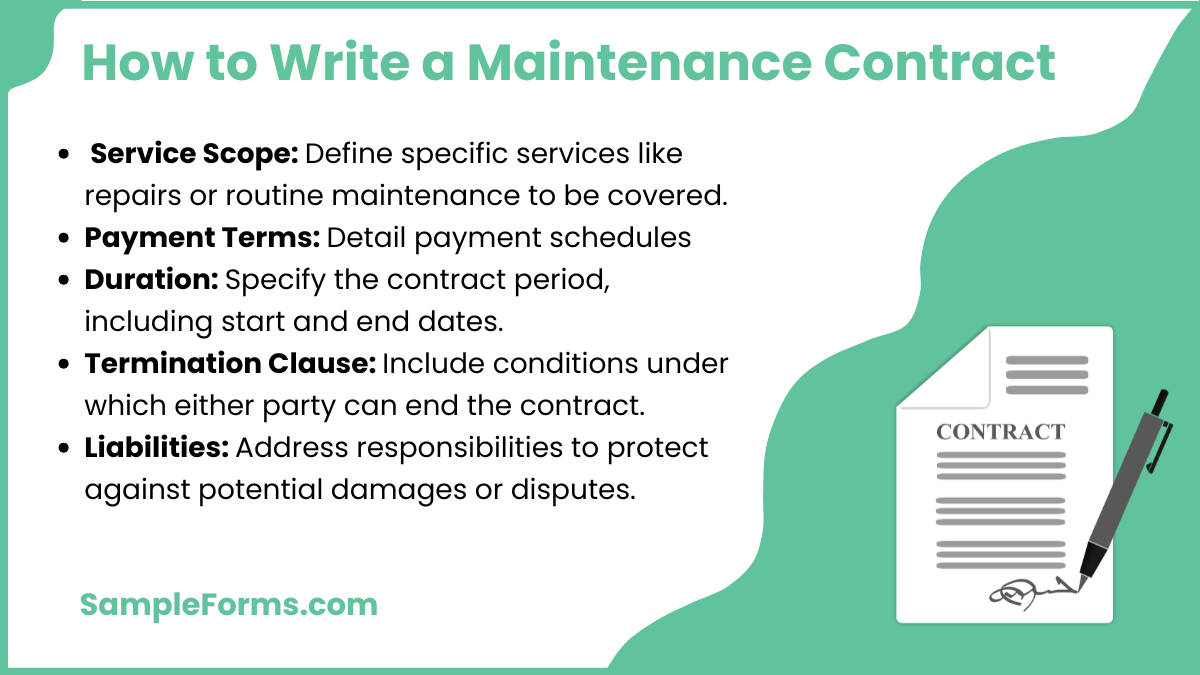 FREE 12+ Maintenance Contract Form Samples, PDF, MS Word, Google Docs
