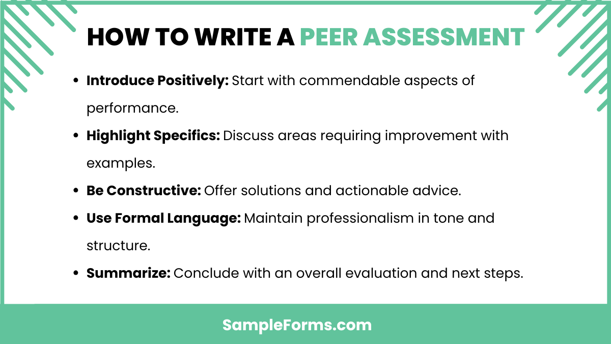 FREE 12+ Peer Assessment Form Samples, PDF, MS Word, Google Docs