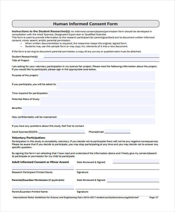 FREE 40+ Sample Consent Forms in PDF