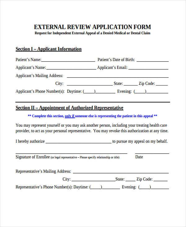 FREE 7+ Sample External Review Forms in PDF | MS Word