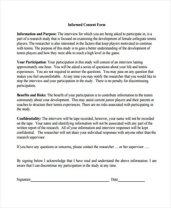FREE 40+ Sample Consent Forms in PDF