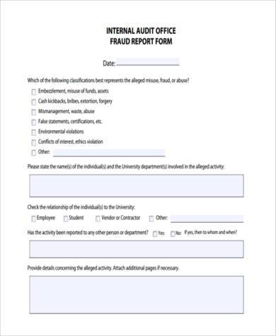FREE 12+ Audit Report Form Samples, PDF, MS Word, Google Docs