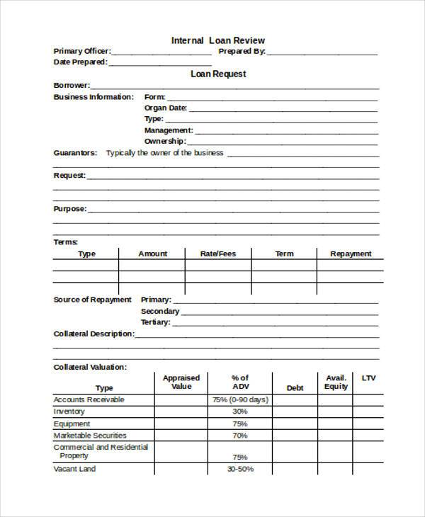 FREE 8+ Sample Internal Review Forms in PDF | MS Word