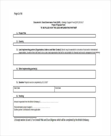 FREE 11+ Investment Proposal Form Samples, PDF, MS Word, Google Docs