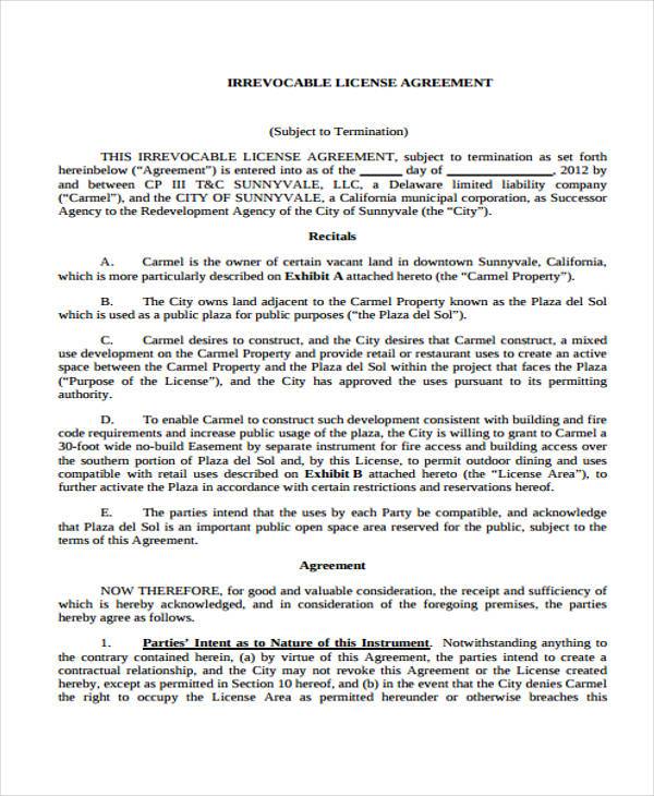 FREE 10+ License Agreement Forms in PDF | MS Word