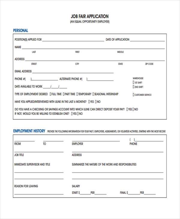 FREE 9+ Job Fair Registration Forms in PDF | MS Word