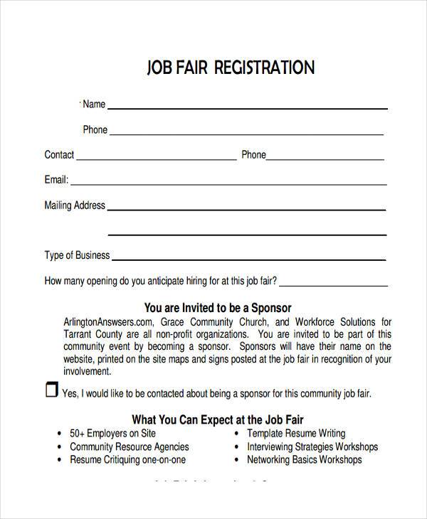 FREE 15+ Job Registration Form Samples, PDF, MS Word, Google Docs, Excel