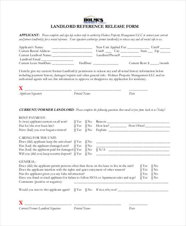 FREE 9+ Sample Reference Release Forms in PDF | MS Word