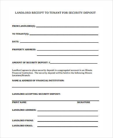 FREE 8+ Sample Lease Deposit Forms in PDF | MS Word