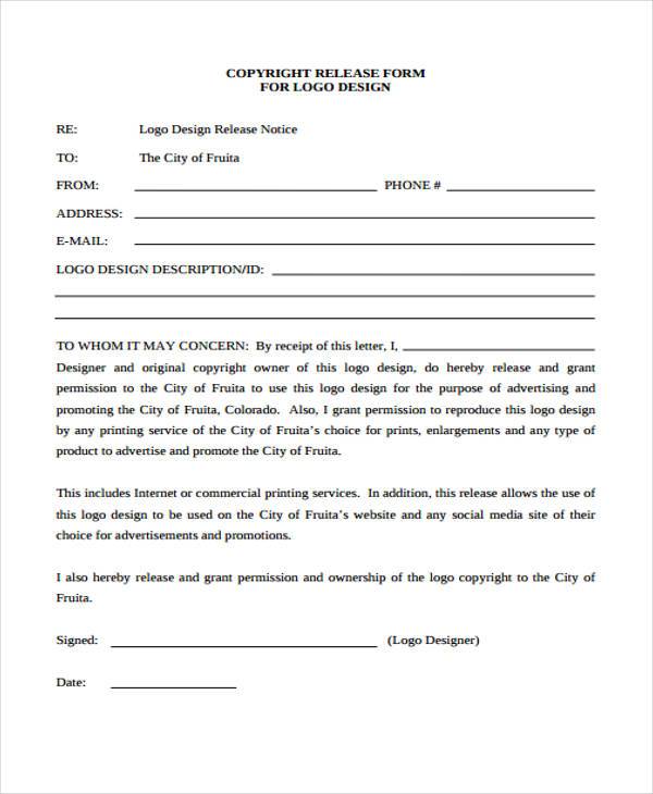 FREE 11+ Copyright Release Form Samples, PDF, MS Word, Google Docs