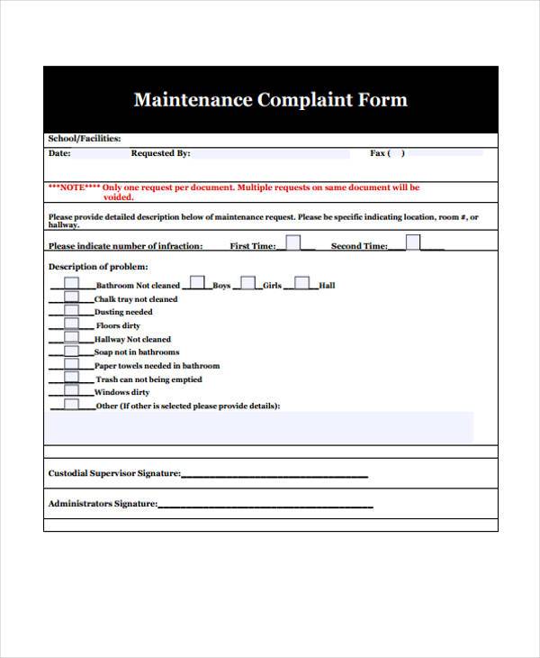 FREE 8+ Complaint Register Forms in PDF | MS Word