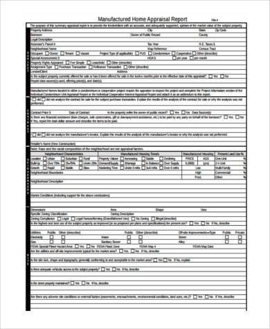 FREE 6+ Sample Home Appraisal Forms in PDF