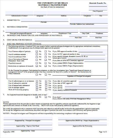 FREE 10+ Transfer Form Samples in PDF | MS Word | Excel