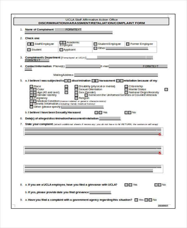 FREE 10+ Medical Complaint Forms in PDF | MS Word