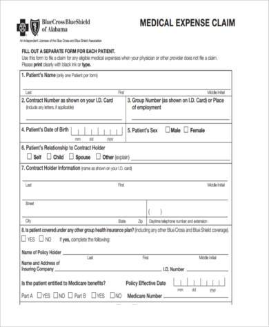 FREE 8+ Sample Expense Claim Forms in PDF | MS Word | Excel