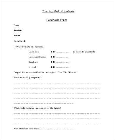 FREE 10+ Presentation Feedback Form Samples in PDF | Excel | MS Word
