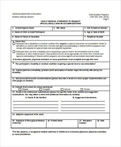 FREE 12+ Sample Medical Statement Forms in PDF | MS Word