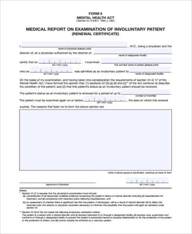 FREE 8+ Sample Mental Health Forms in PDF | MS Word
