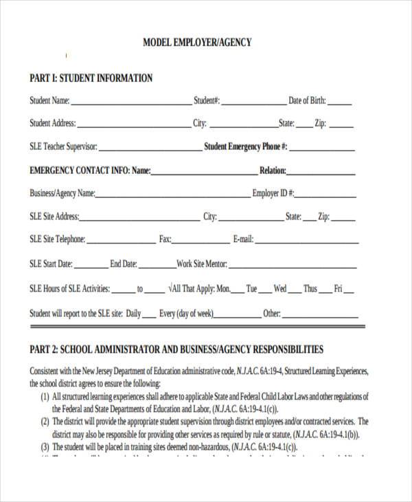 FREE 8+ Sample Agency Contract Forms in PDF | MS Word